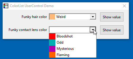 [VB6] ColorList - Another example of a custom dropdown list control ...