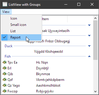 GROUP listview-VBForums