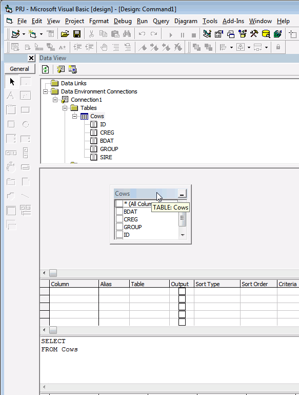 DataEnvironment and SQL Builder-VBForums