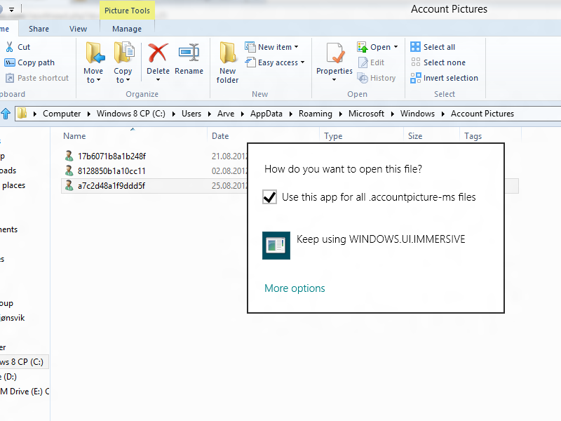VS 2012 How to get the Windows 8 user profile picture?-VBForums