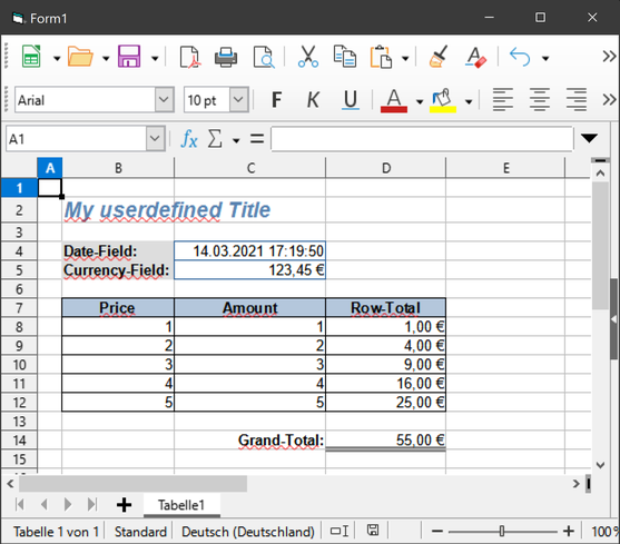 Possible to create report/spreadsheet by injecting data into a ...